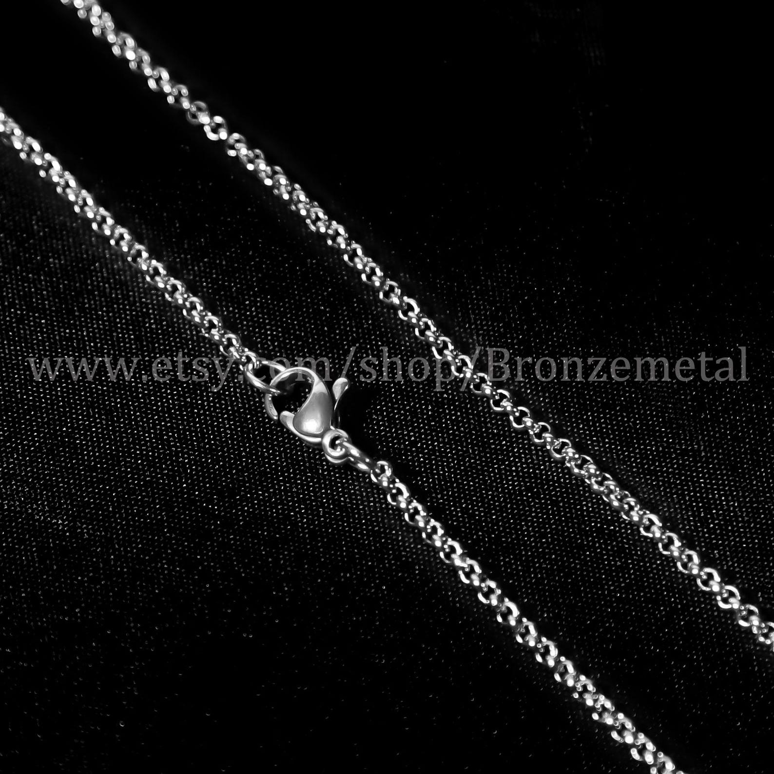 10pack Stainless Steel Necklace Chain, Rolo Chain Necklace Choker ...
