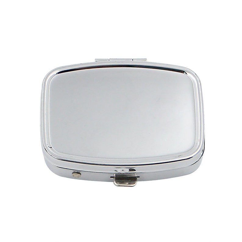 Square Pill Box Case - Blank Two Compartment Pill Box Container - Pill ...