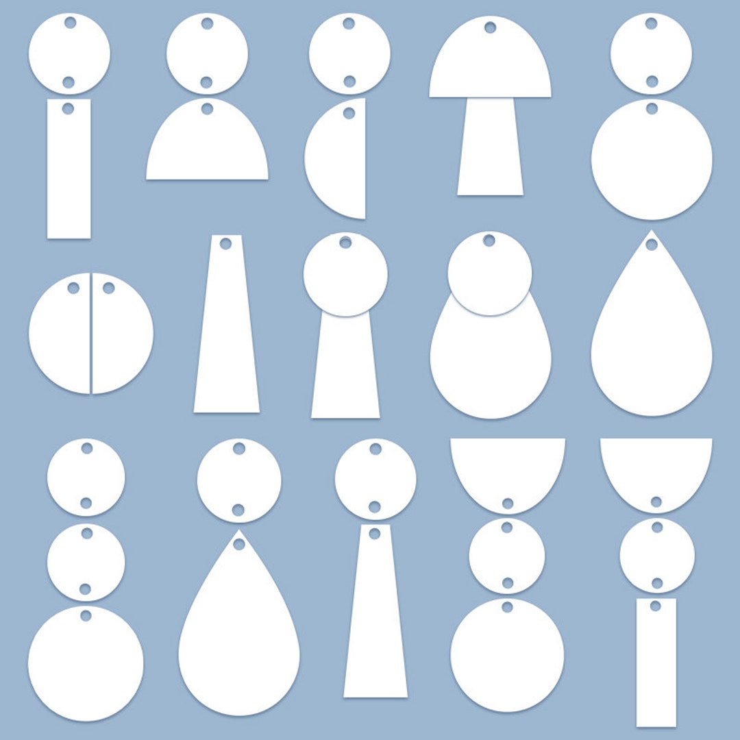 20pcs Sublimation Earring BLANKS, White Double Sided Sublimation Blanks ...