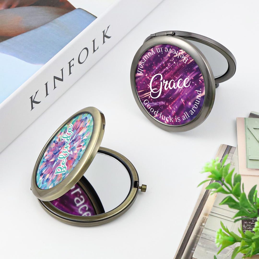 Personalized Pocket Mirrors,custom Name Compact Mirror,makeup Mirror ...