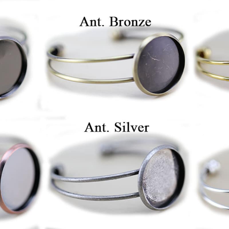 Silver Cabachon Bracelet - Etsy