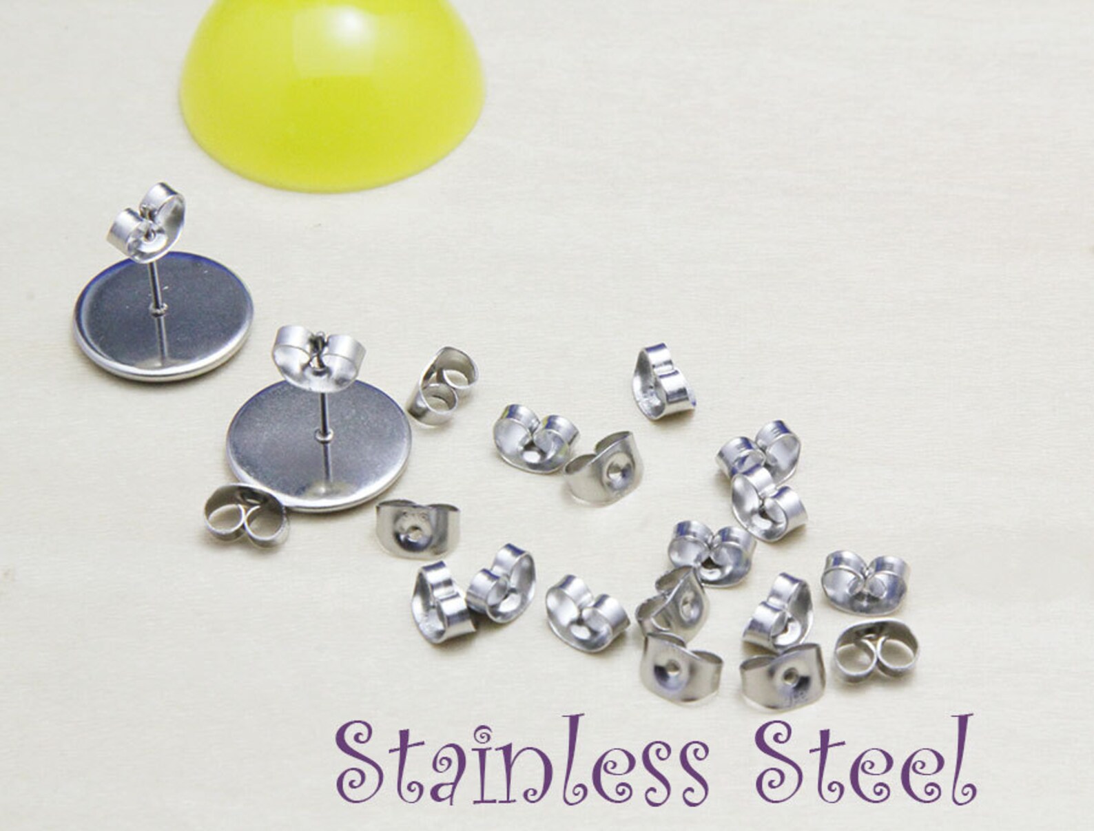 500PCS STAINLESS Steel Earring Stud Bezel Settings Blank - Etsy