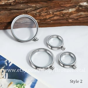Glass Floating Locket - Stainless Steel Glass Memory Locket - Living ...