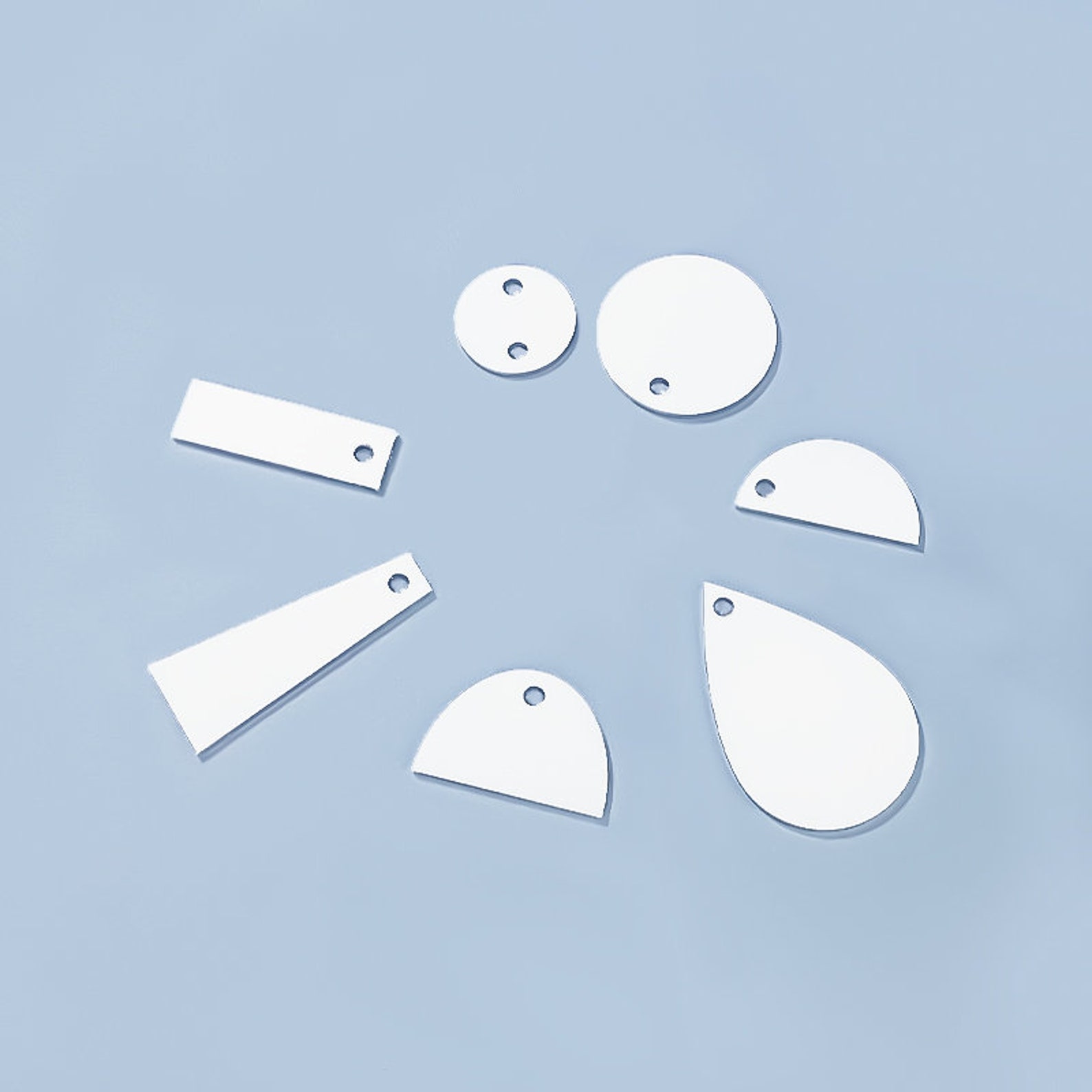 20pcs Sublimation Earring BLANKS, White Double Sided Sublimation Blanks ...