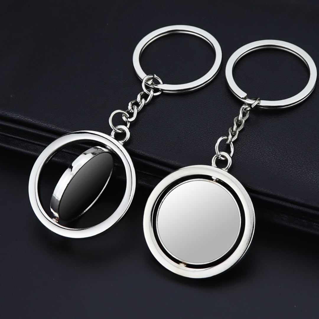 Bezel Key Chain Rotating Key Chain Blank Double Sided 27mm Photos ...