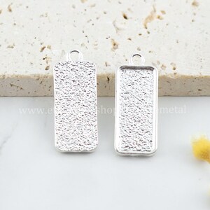 Rectangle Alloy Bezels Links Bezel Links Rectangular Pendant Tray Blank ...