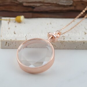 Deep Fillable Glass Locket - Double Sided Case Locket for Birthstones ...