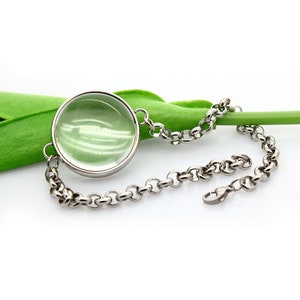 Magnified Glass Locket Urn Bracelet for Ashes or Hair Keepsake Bracelet ...