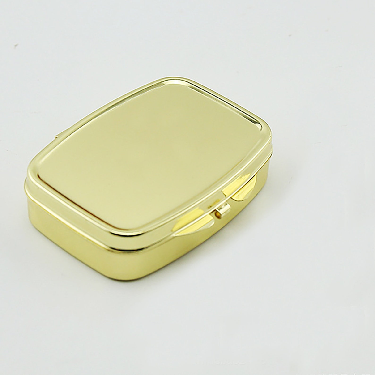 Square Pill Box Case - Blank Two Compartment Pill Box Container - Pill ...