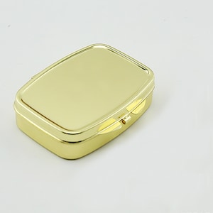 Square Pill Box Case - Blank Two Compartment Pill Box Container - Pill ...