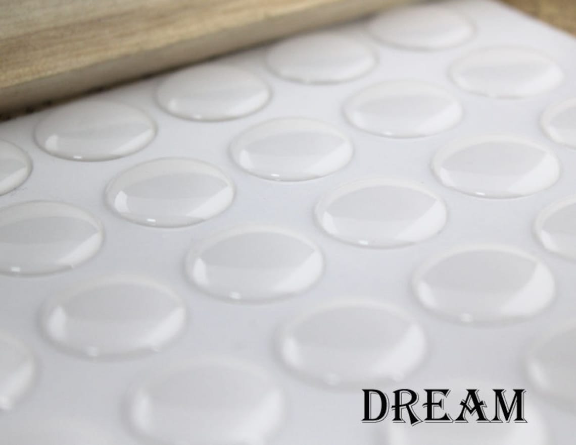 Round Clear Epoxy Stickers - 16mm - Epoxy Resin Craft Stickers - Epoxy ...