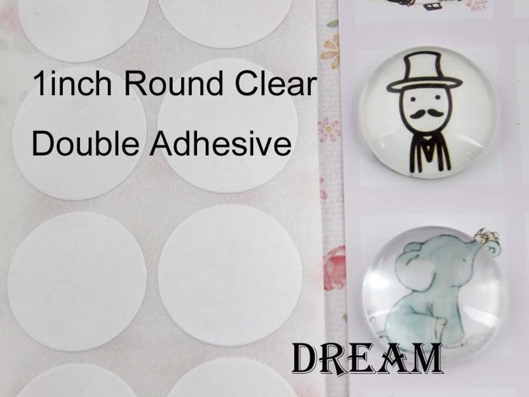 Round Clear Double Sided Adhesive, Apply With Glass Cabochons, DIY ...