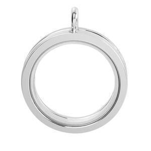 Floating Memory Locket Smooth Locket Floating Locket 2 Sided Glass ...