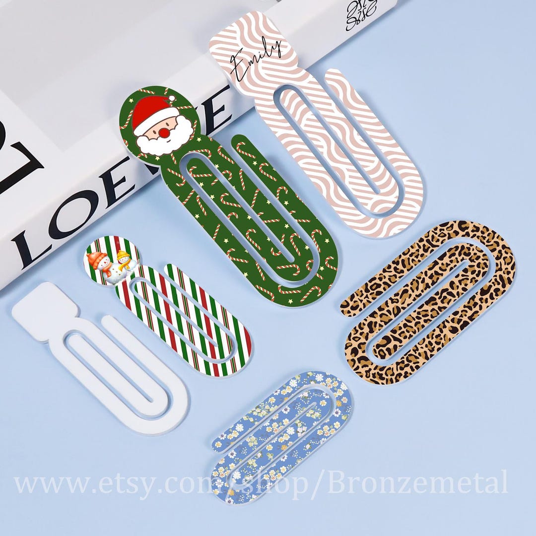 10pcs Sublimation Acrylic Paper Clip Bookmark Blank, Dye Sublimation ...