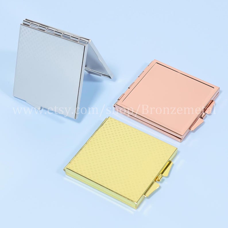 60mm Square Compact Mirror Blank - Blank Compact - 54mm Square Blank ...