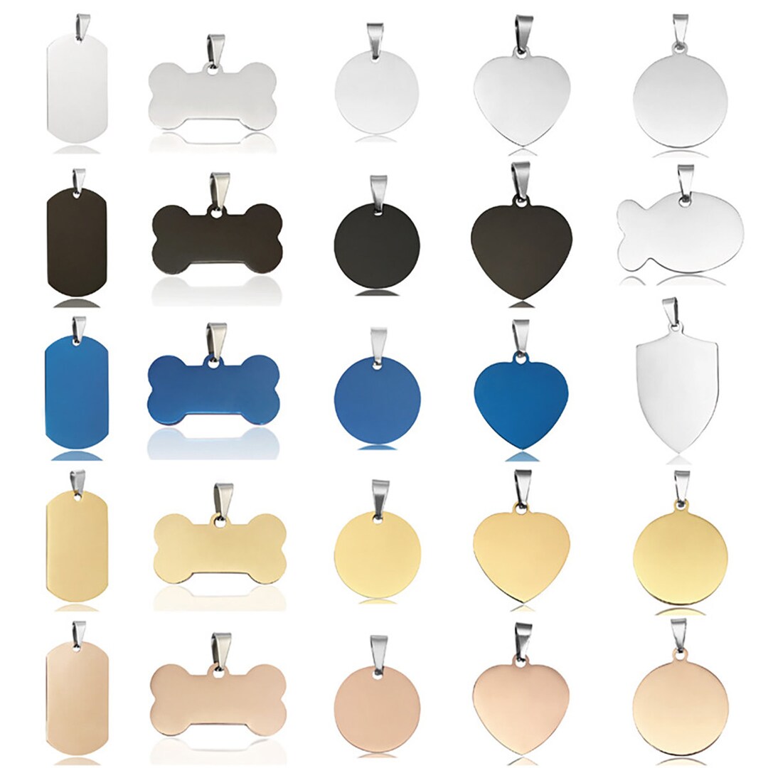 Stamping Blanks, Dogtags, Bone ID Tag, Heart Round Steel Disc for ...