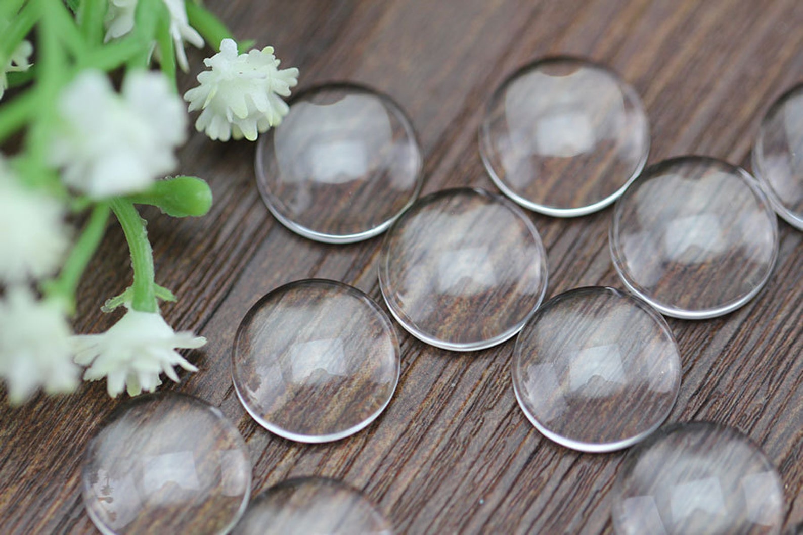 Clear Glass Cabochon 12mm Round - 0.5inch Domed Glass Cabochon 12mm ...