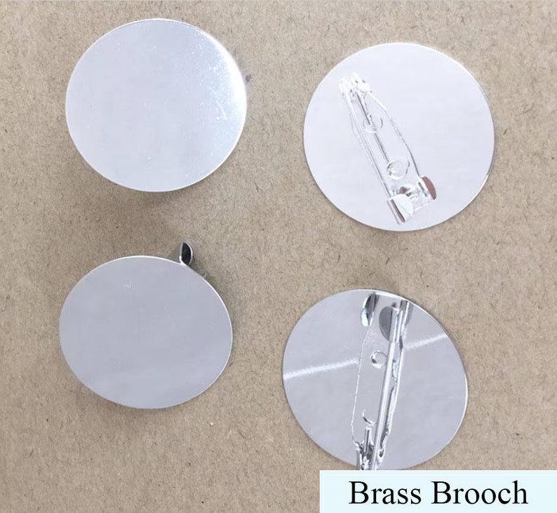 Flat Pin Brooch Glue Bezel Brooch Setting Cabochon Brooch Blank Brooch ...
