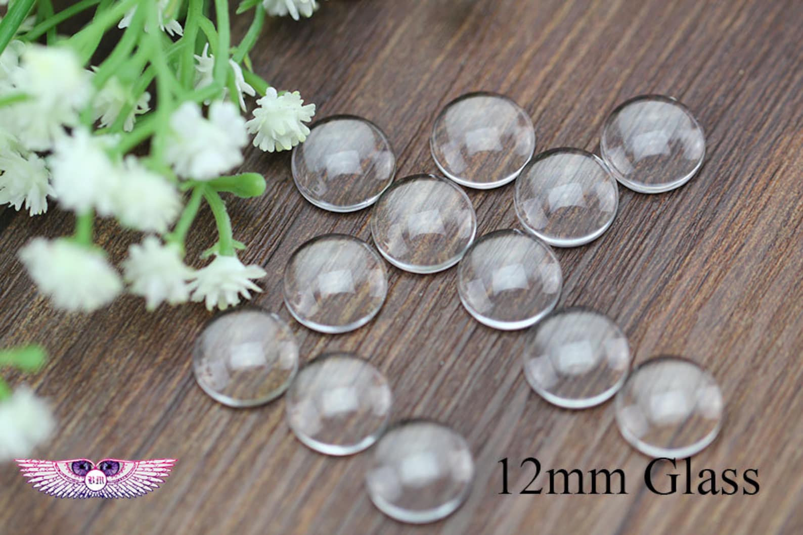 Clear Glass Cabochon 12mm Round - 0.5inch Domed Glass Cabochon 12mm ...