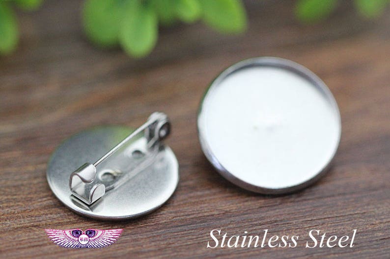 Brooch Setting Stainless Steel Bezel Blanks Bezel Label Pin | Etsy