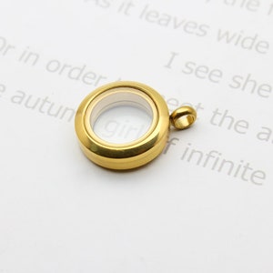 Mini Floating Locket Stainless Steel Glass Locket Living Glass Charm ...