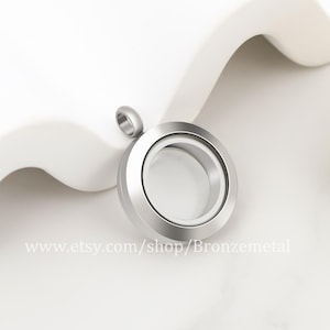 Mini Floating Locket - Stainless Steel Glass Locket - Living Glass ...