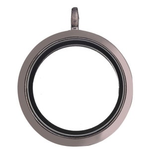 Floating Memory Locket Smooth Locket Floating Locket 2 Sided Glass ...