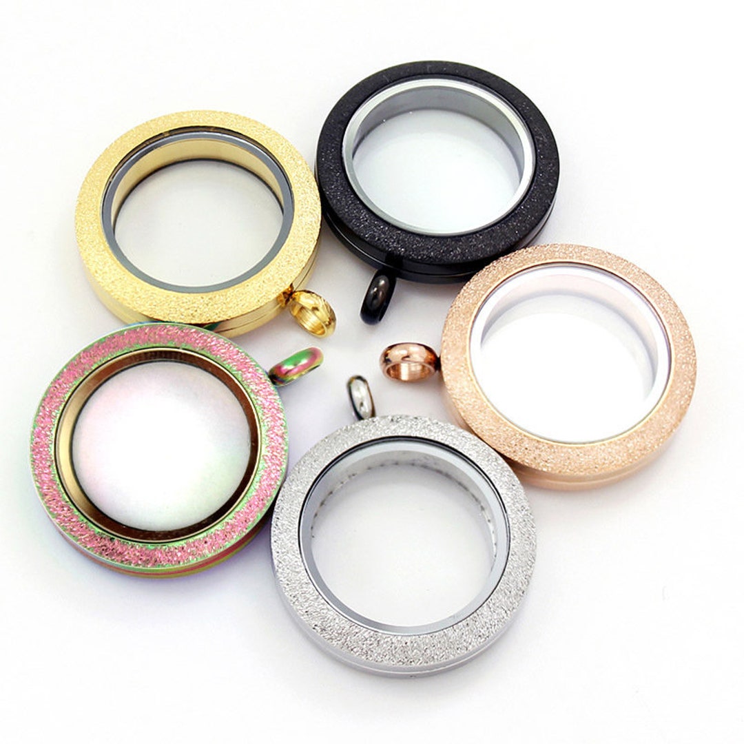 Frosting Glass Locket Floating Glass Locket Living Glass Locket Pendant ...