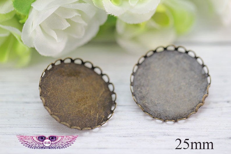 Bruckle Brooch Lable Pin Blank 25mm Lace blank lable pin | Etsy