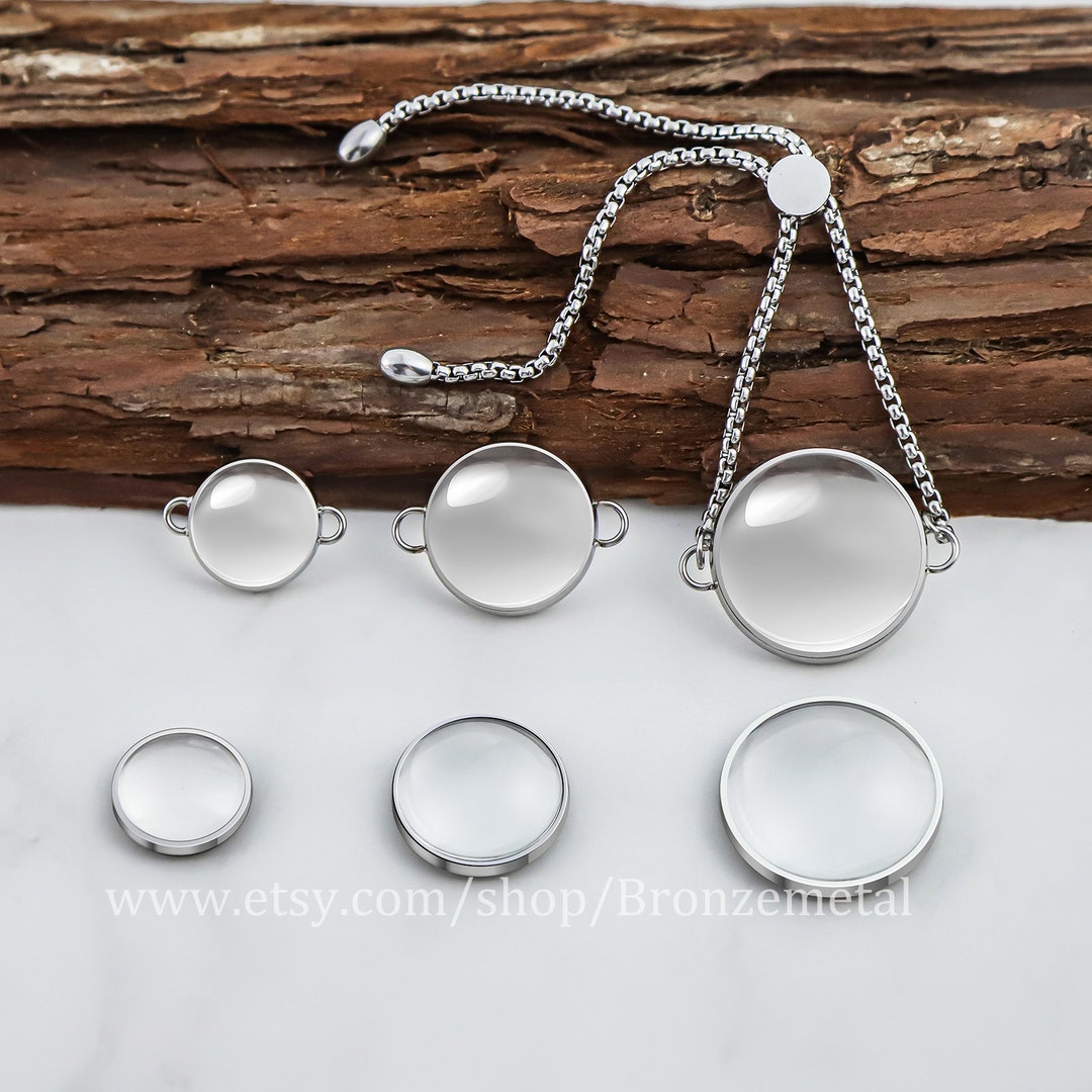 Glass Locket Bracelet - Fillable Clear Locket Bangle for Ash Flower ...