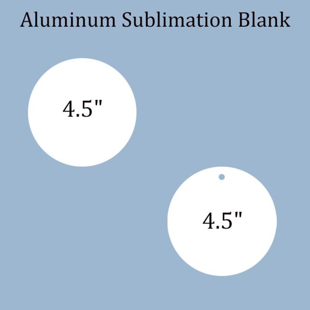 20pcs Metal Sublimation CIRCLE BLANKS, 4.5 Single Sided Sublimation ...