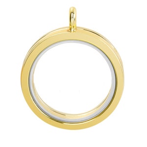 Floating Memory Locket Smooth Locket Floating Locket 2 Sided Glass ...