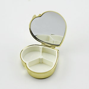 3days Mirror Pill Box Contrainer Compart Mirror Pill Box Weekly Blank ...