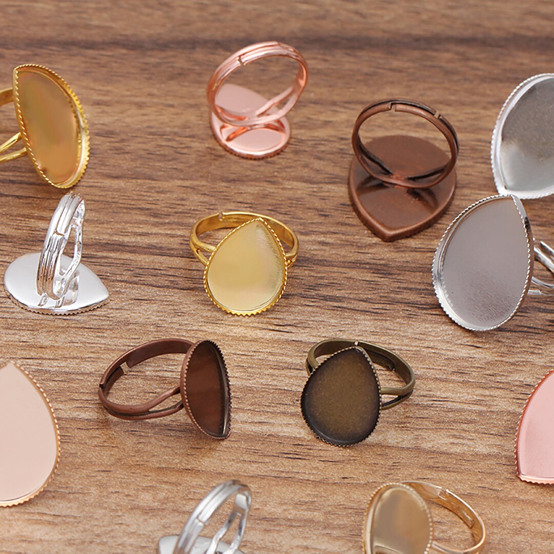 Water Drop Ring Base, Tear Shape Ring Blanks, Oval Ring Base Setting ...