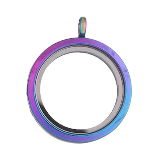 Floating Memory Locket Smooth Locket Floating Locket 2 Sided Glass ...