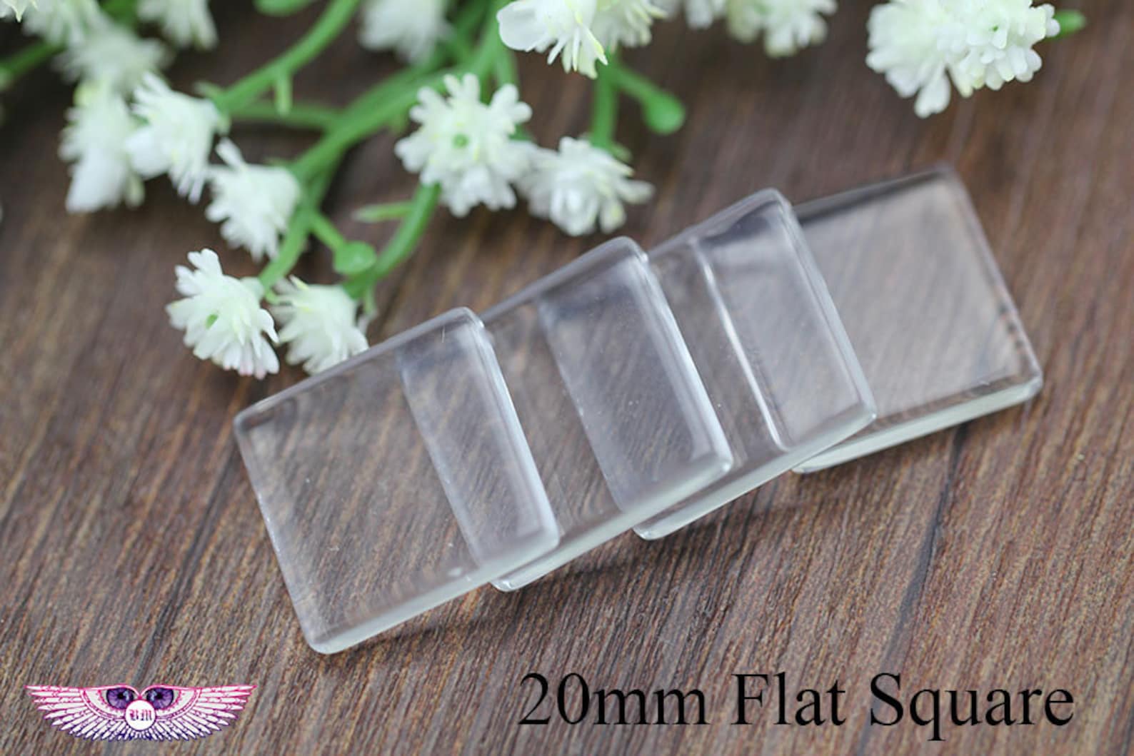 20mm Square Clear Glass Square Tiles Clear Transparent Glass | Etsy