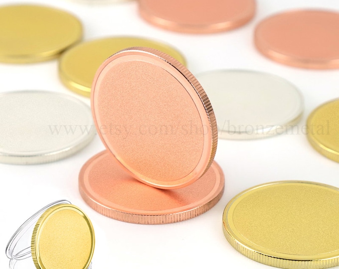 Brass Coin Blanks 1 1/4 X 1/8 American Made Reeded Edge Faceted Edge ...