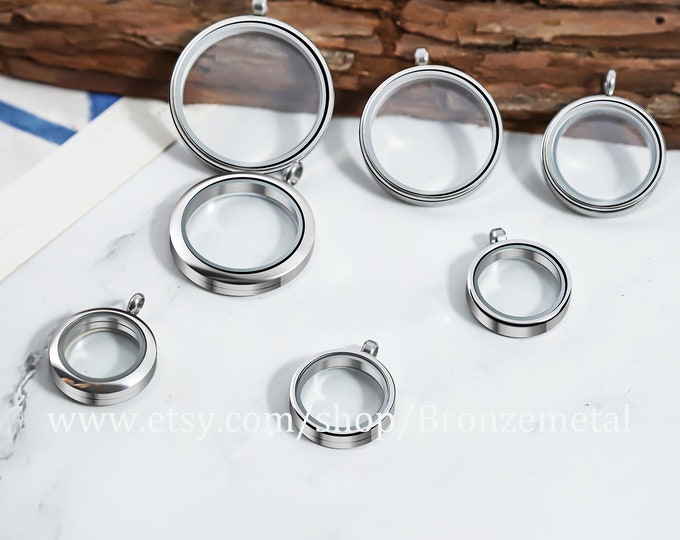 Curved Glass Locket - Stainless Steel Living Locket Pendant - Locket ...