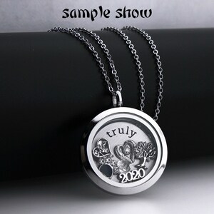 Glass Floating Locket Stainless Steel Glass Memory Locket Living Charms ...