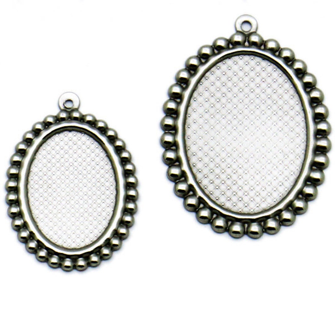 Stainless Steel Bezel Cups Teardrop Bezel Cabochon Setting Glass Bezel ...