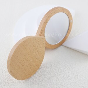 Small Wooden Pocket Mirrors for Engraving - 360 Degree Revolving ...