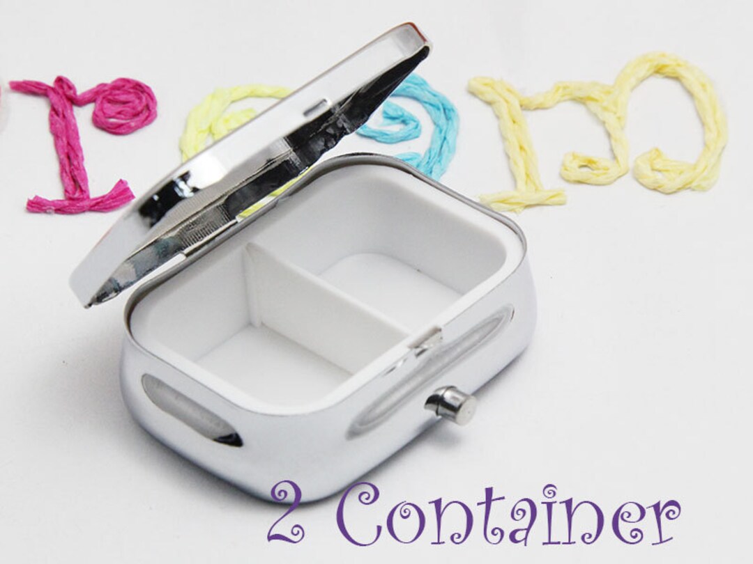 Rectangle Pill Box Frame - Blank Compartment Pill Box Container - Blank ...