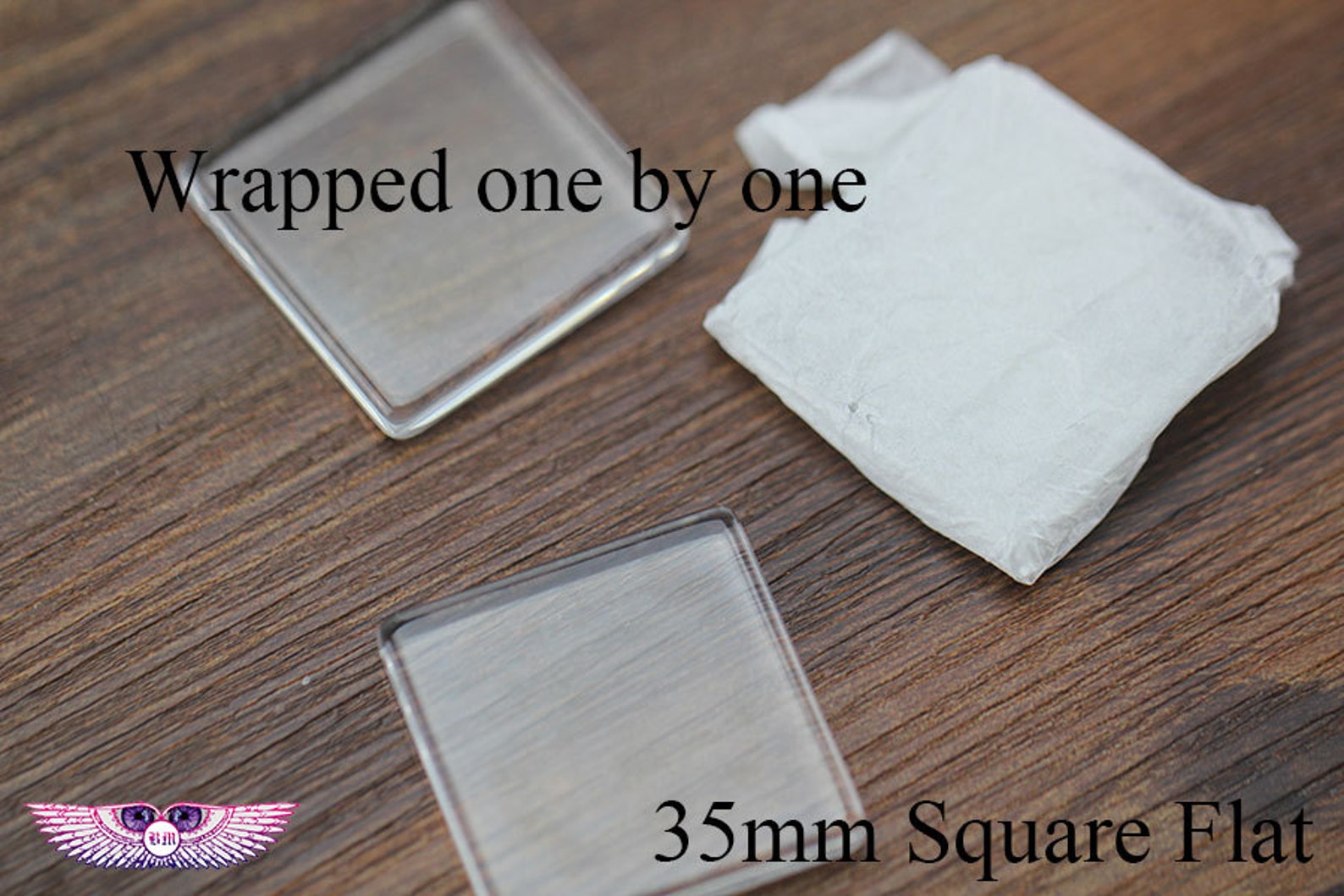 Flat Square Glass Cabochons- 35mm - Square Glass Cabochons Blank Photo ...