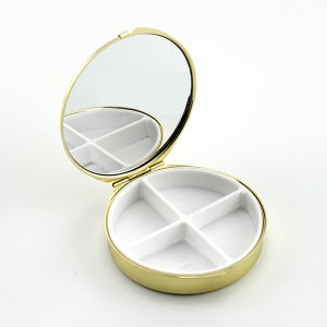 4compartment Pill Organizer 4days Mirror Pill Box Contrainer Compart ...
