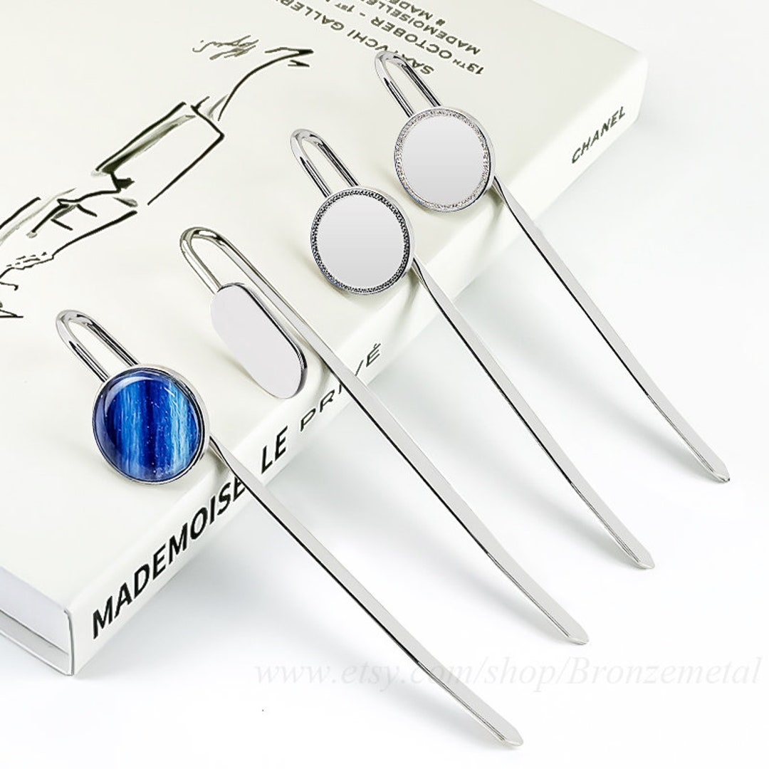 5pack Long Stem Bookmark, Stylish Non-tarnish Metal Bookmark for Laser ...