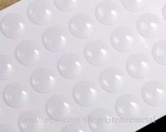 100 Circle Clear Round Epoxy Resin Stickers 8mm - Etsy
