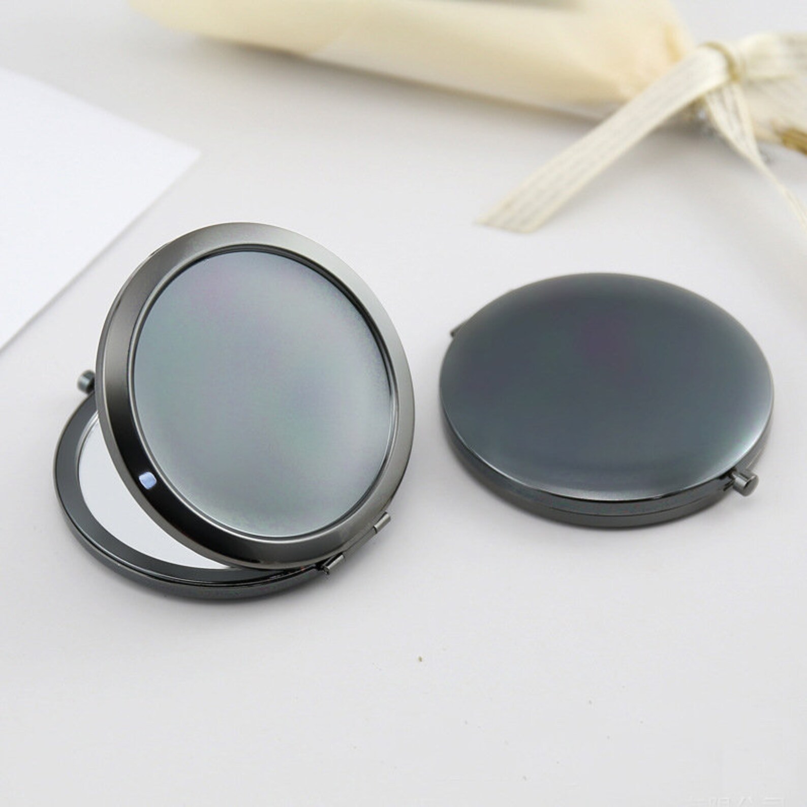 Personalized Compact Mirror Blank - Photo Frame Pocket Mirror - Metal ...