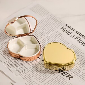 3days Mirror Pill Box Contrainer - Compart Mirror Pill Box - Weekly ...