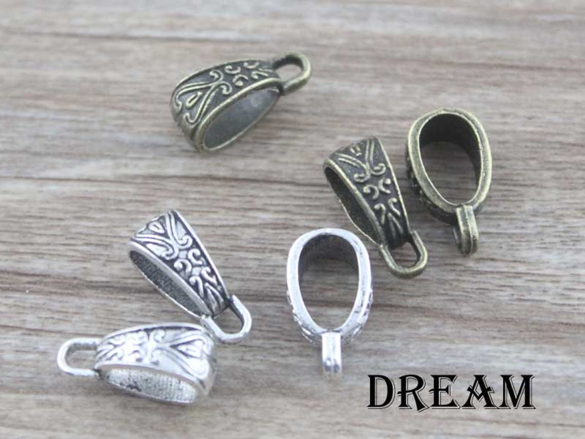 10pcs Large Pendant Bails-beads Bails-pinch Bails - Etsy