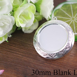 Photo Locket Blank 30mm - Blank Round Locket Cameo Base Settings ...